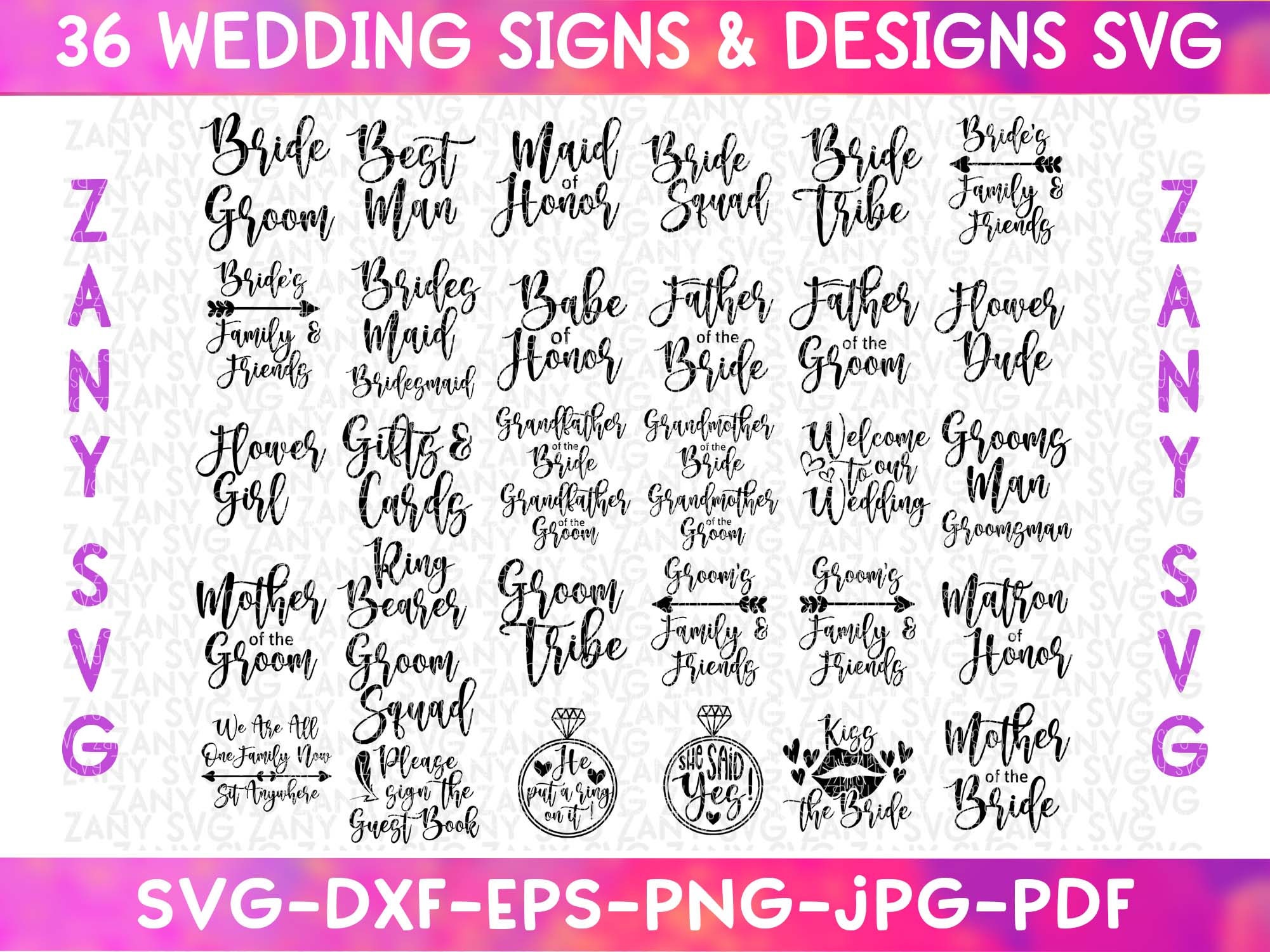 Wedding Sign Svg Bundle Wedding Svg Bundle Wedding Table Svg Welcome to ...