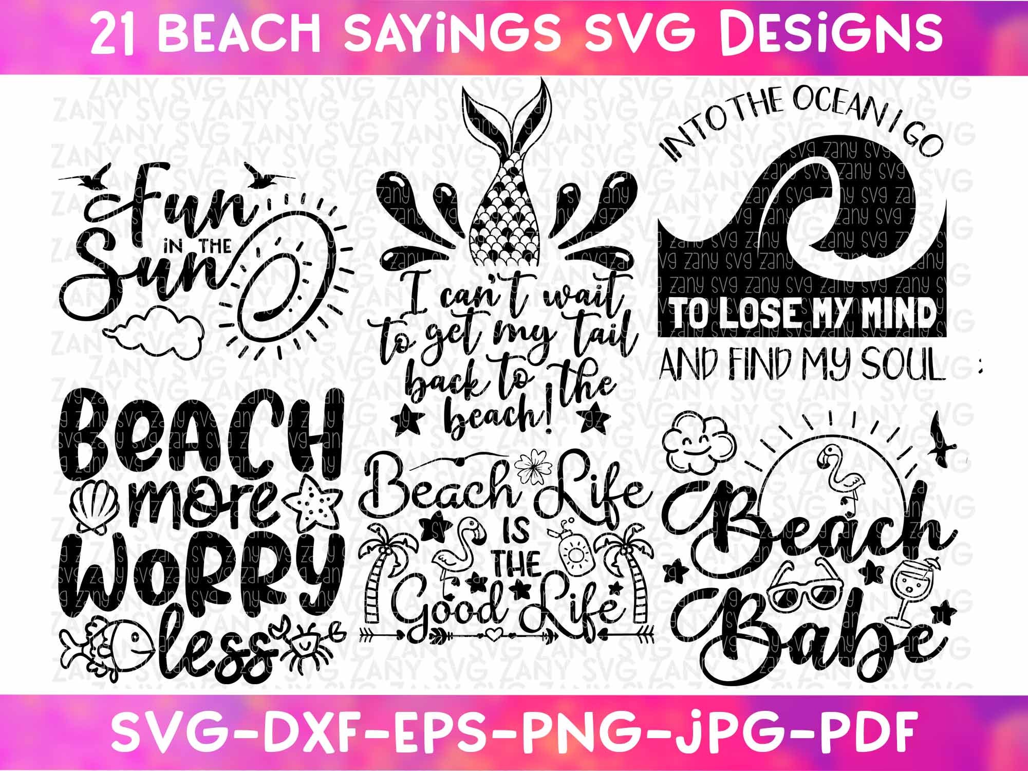 Beach Svg Bundle Summer Svg Files for Cricut Water Svg Mermaid - Etsy