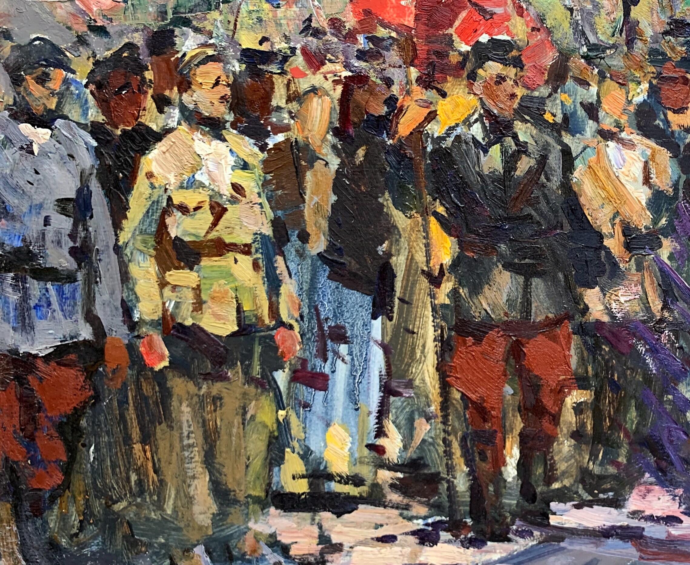 SOVIET SOLDIERS ART Military scene painting antique original | Etsy