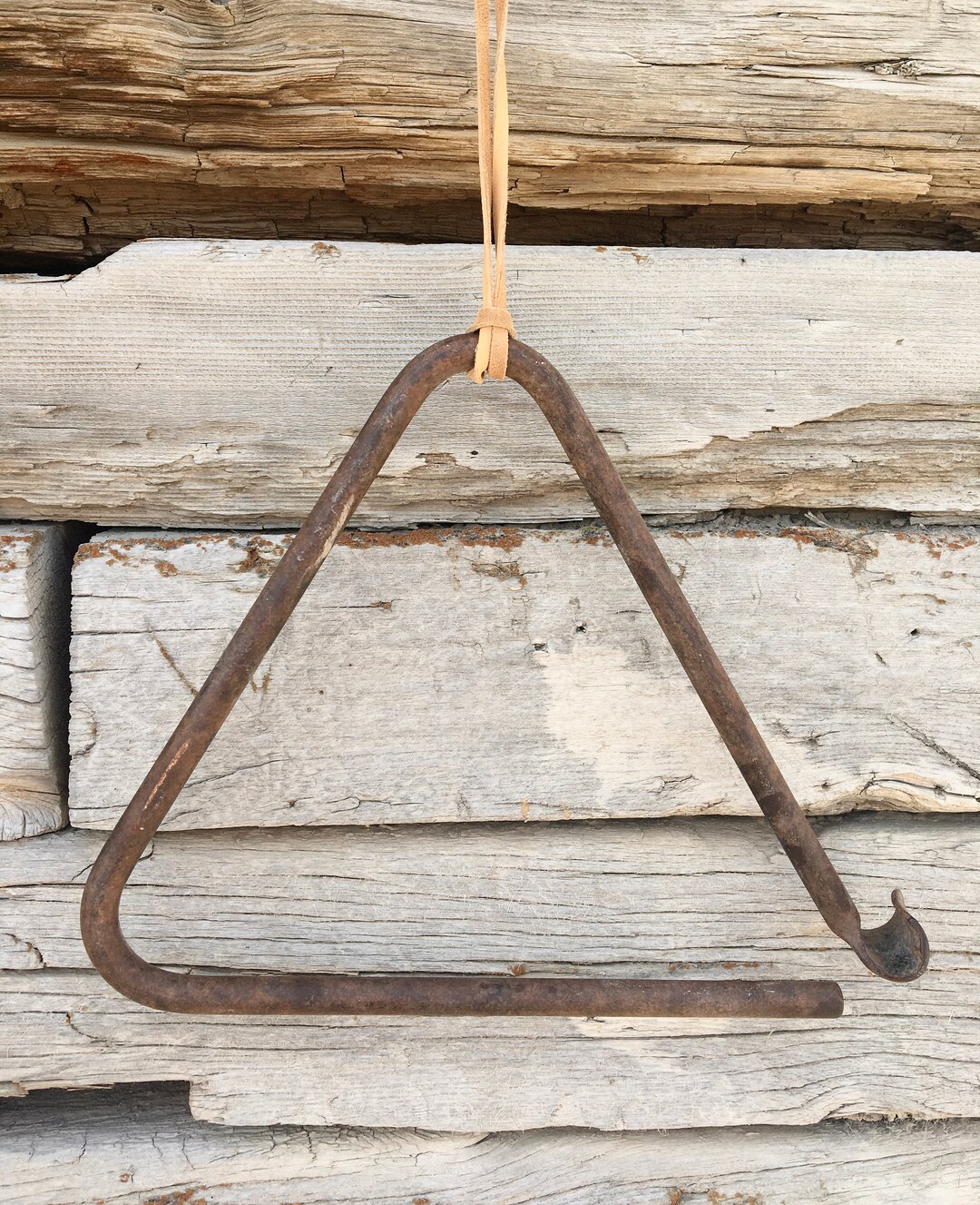 Rustic Dinner Bell Photograph, Old West Dinner Triangle Bell, Digital ...