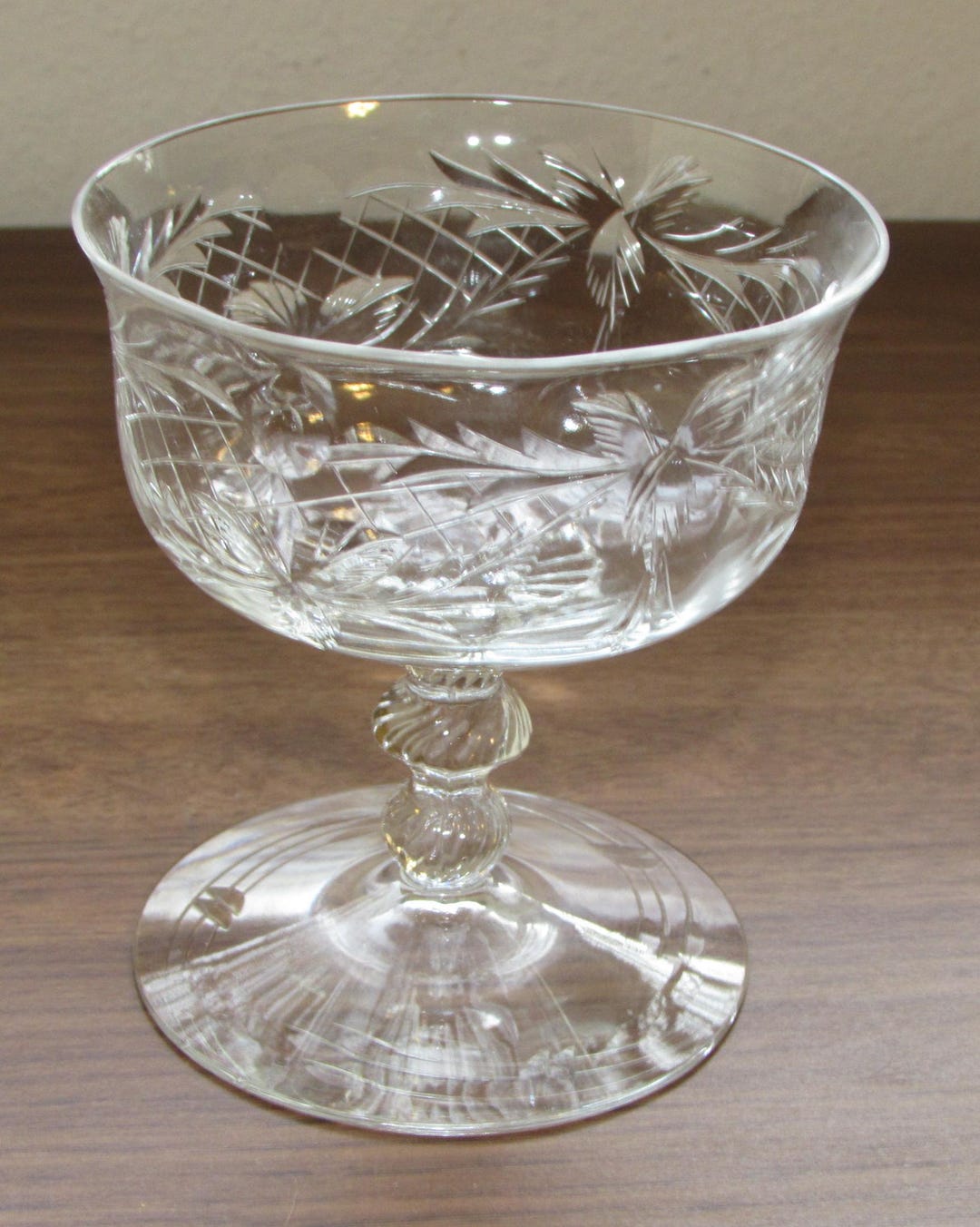 Heisey Cut Crystal Glasses -- St. Anne Pattern -- Matching Set of 4 ...