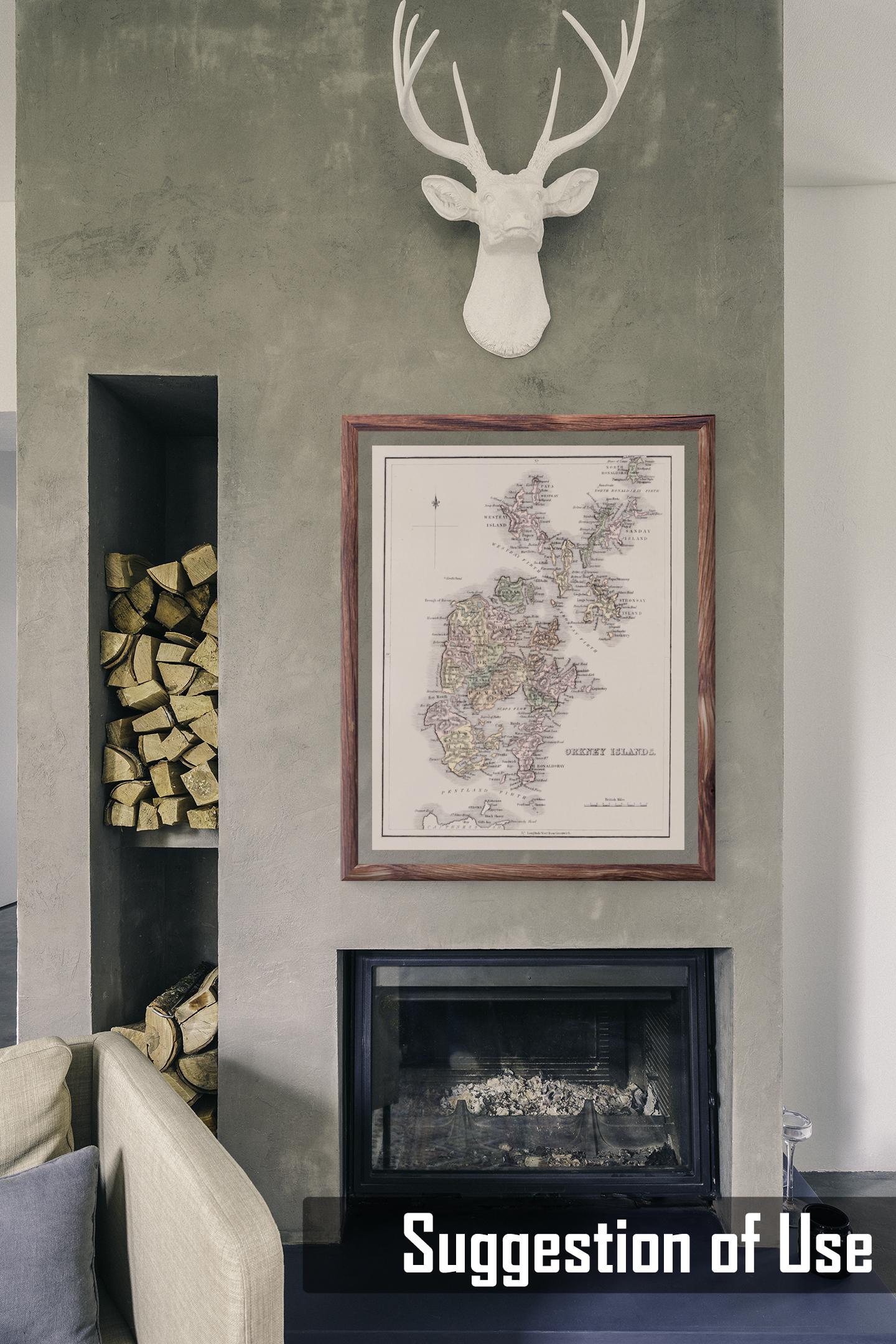 Vintage Maps of Scotland - Printable Rustic Decor, 5 Antique Style Maps ...