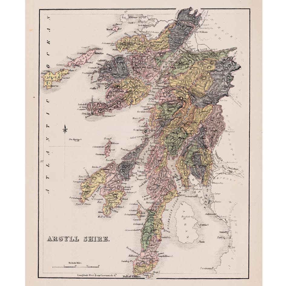 Vintage Maps of Scotland - Printable Rustic Decor, 5 Antique Style Maps ...