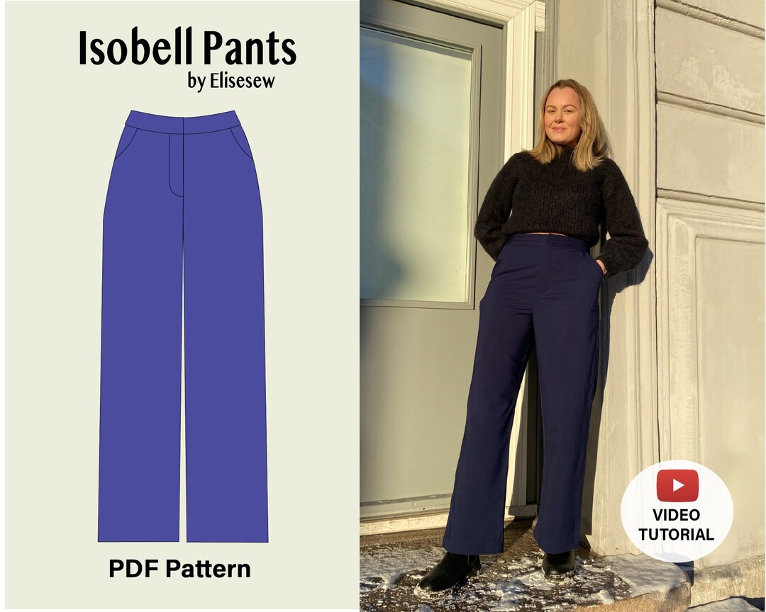 Basic Straight Leg Suit Pants/trousers || Digital PDF Sewing Pattern in ...