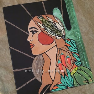 Native American Art, Indigenous Women,woman Art, Wall Art Decor, Latin ...
