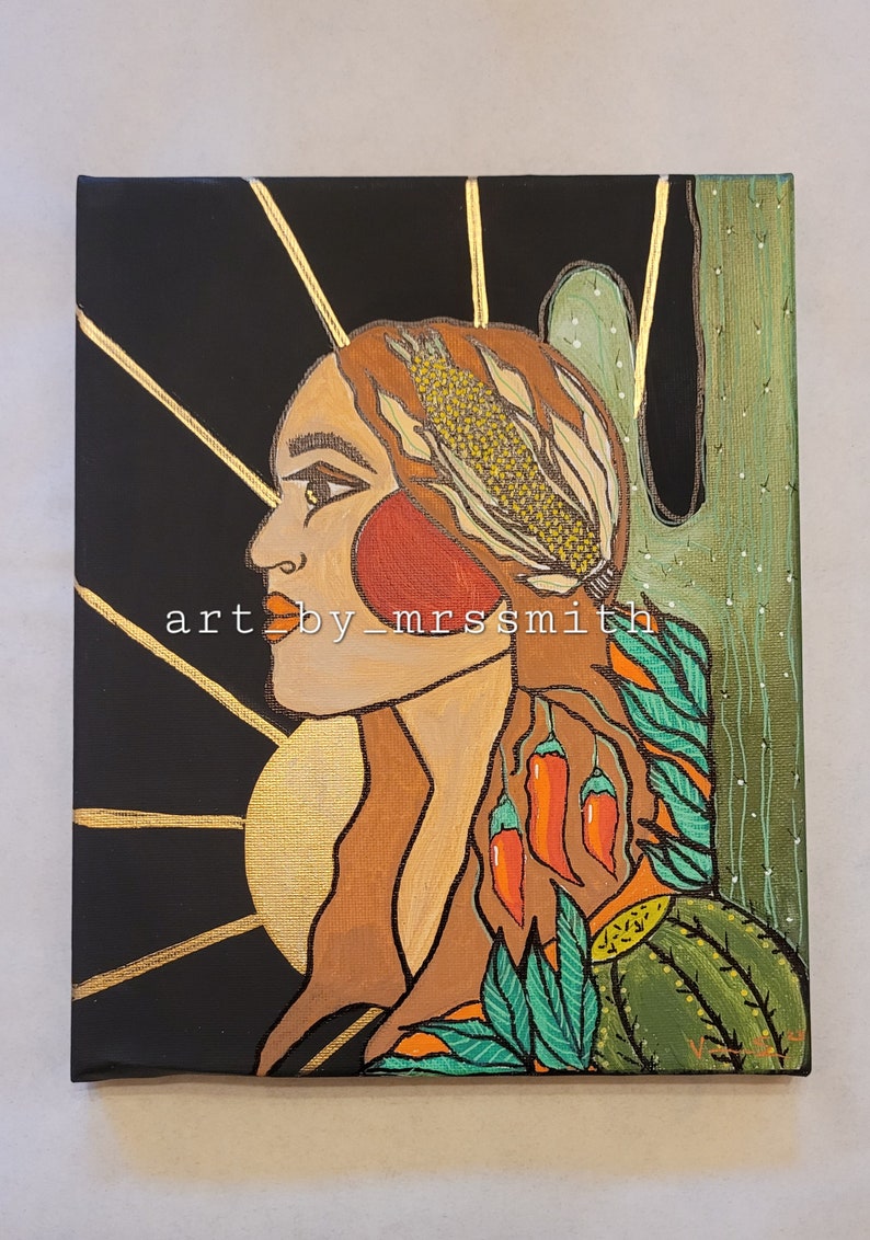 Native American Art, Indigenous Women,woman Art, Wall Art Decor, Latin ...