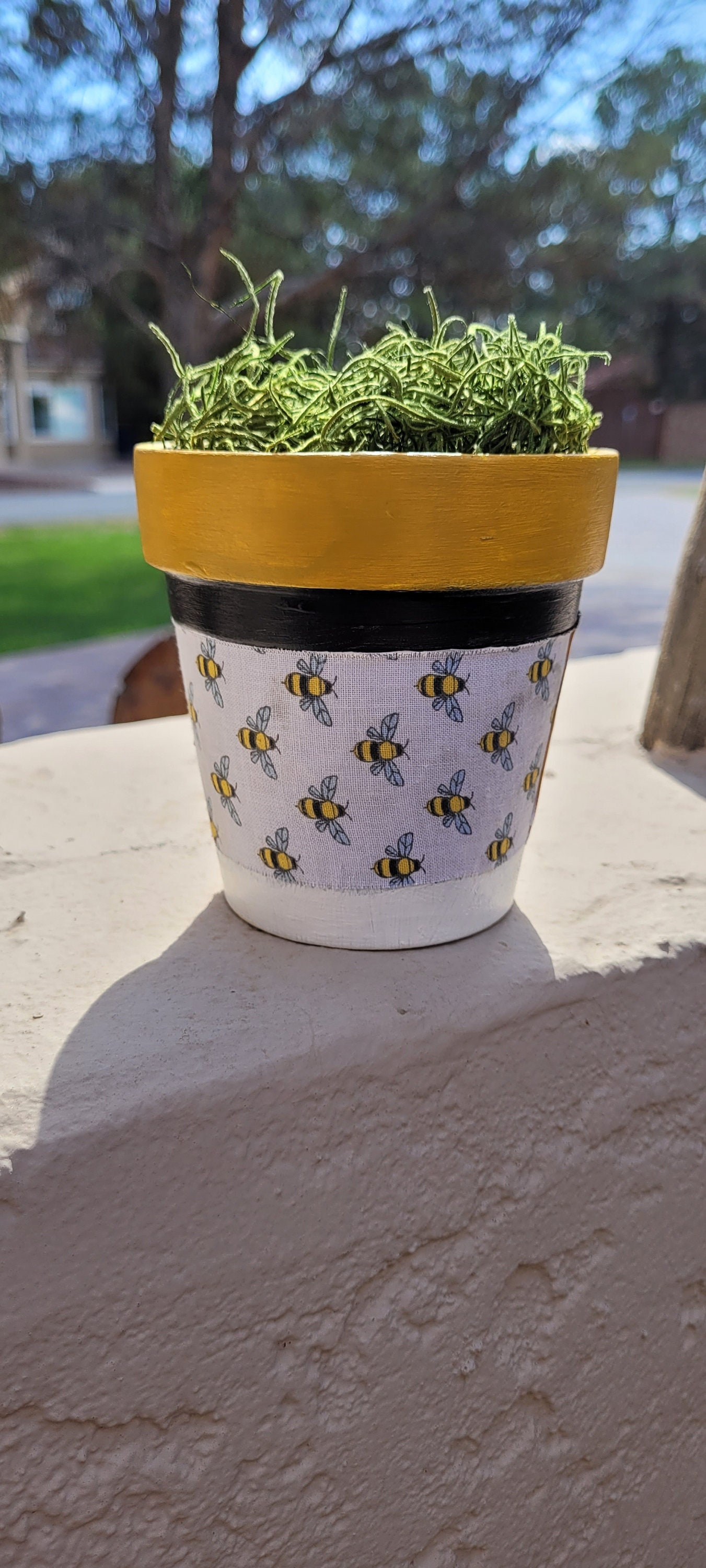 Hand Painted Planter, Bumble Bee Design, Terracotta Pot, Trendy Decor ...