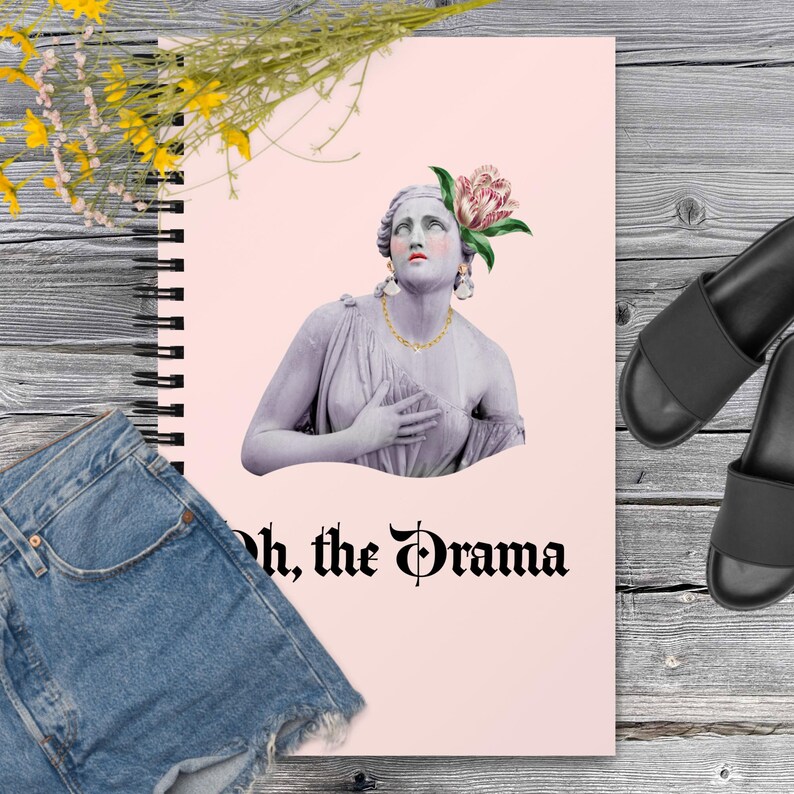 Spiral Notebook Pink Notebook Drama Notebook Bullet Journal - Etsy