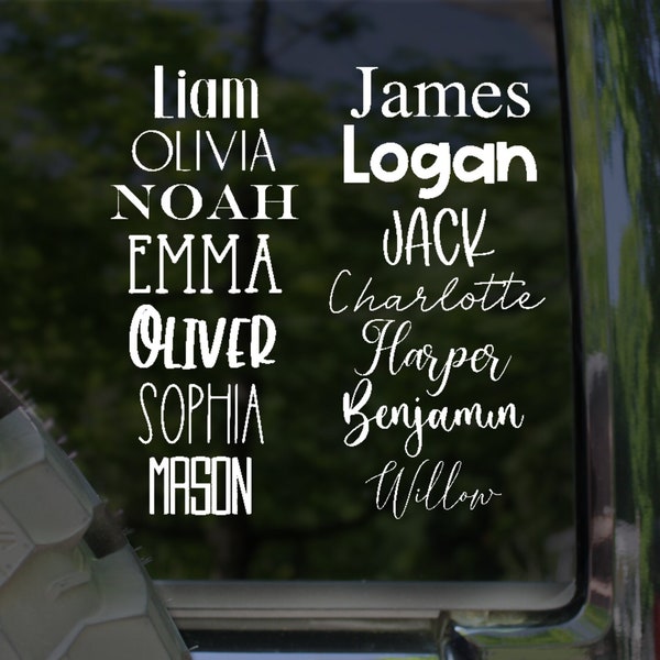 Car Window Name - Etsy