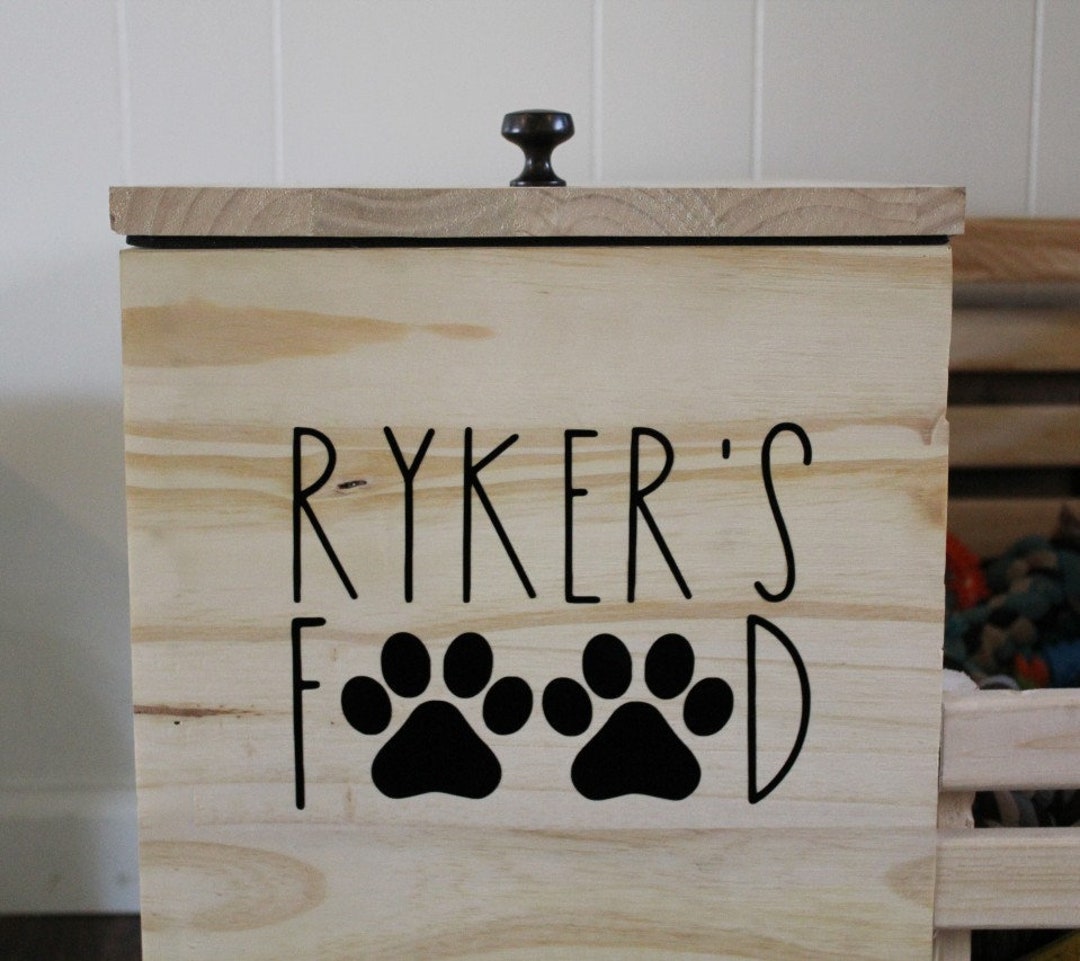 Custom Dog Food Name Decal - for Car Window, Laptop, Cup, Wall, Food ...
