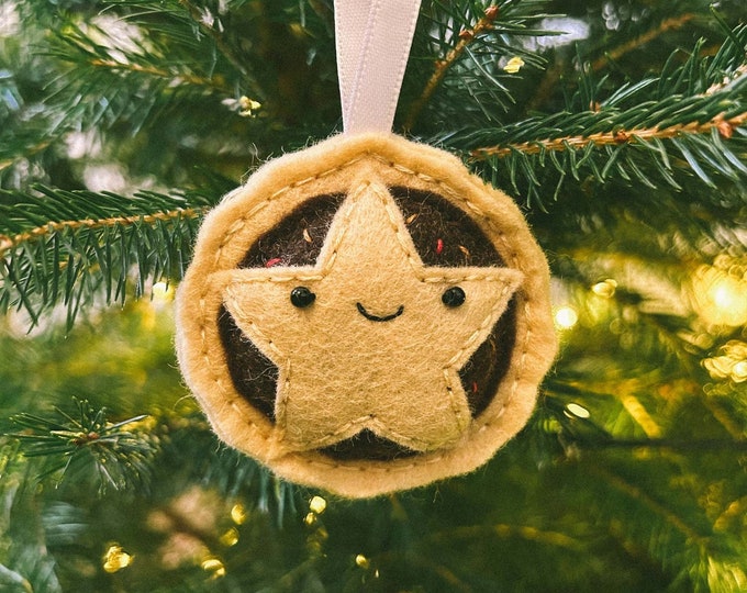 Mince Pie | Christmas Tree Decoration | Stocking Filler - Etsy UK