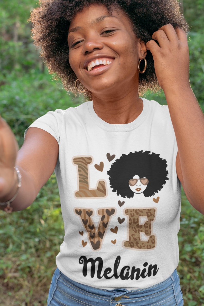 Love Melanin Afro Woman Svg Black Woman Melanin Svg Afro Etsy