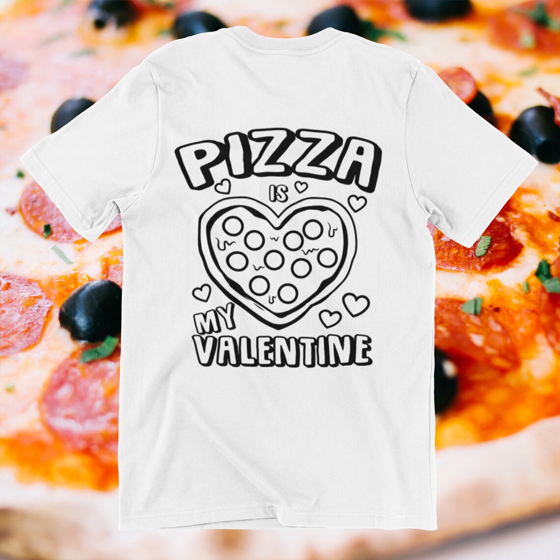 Pizza is My Valentine Coloring SVG Coloring Page - Etsy