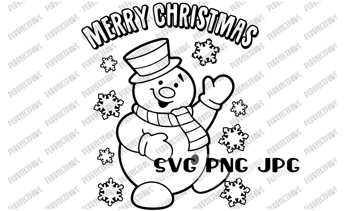 Merry Christmas Coloring SVG Bundle, Digital Image, Instant Download ...