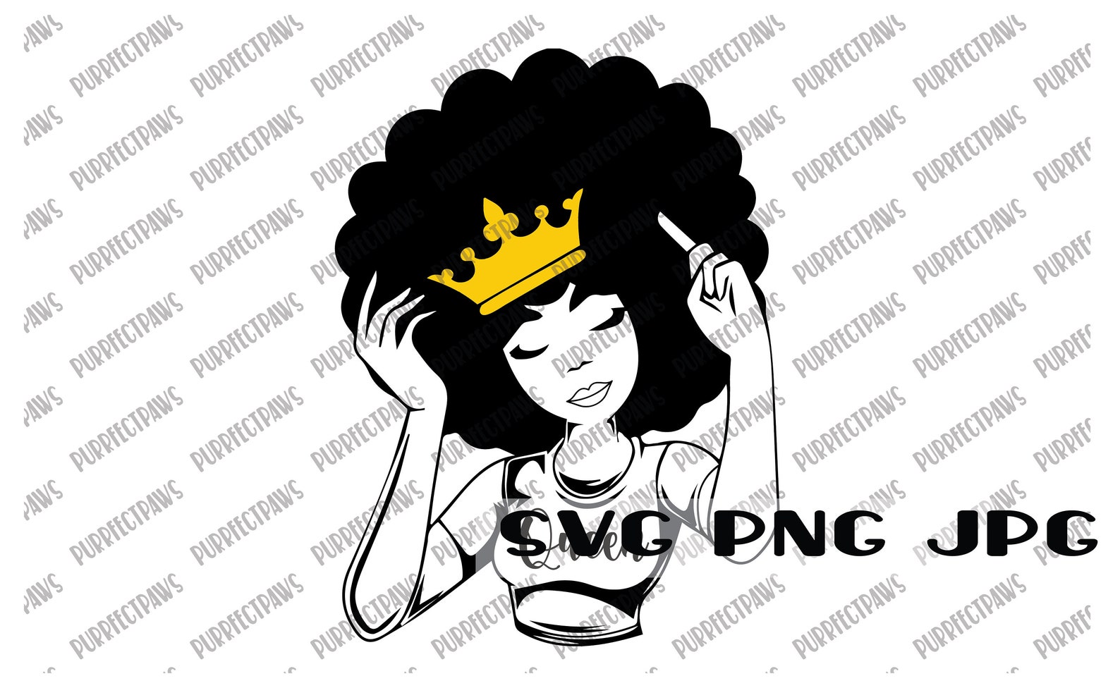 Black Queen SVG Afro Queen Black Woman Afro Lady Instant - Etsy