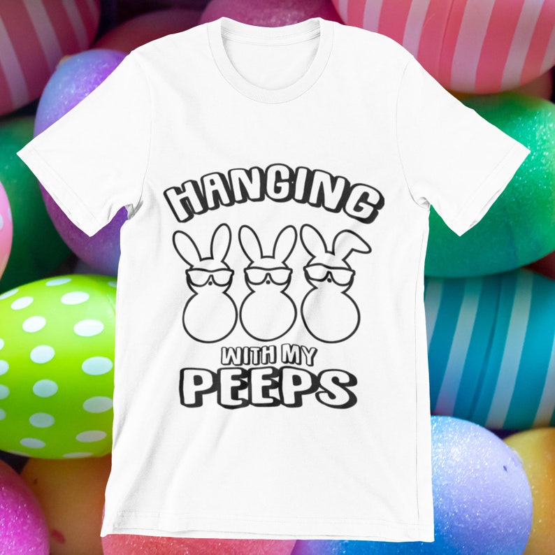 Hanging With My Peeps Coloring SVG Coloring Page Digital Cut - Etsy