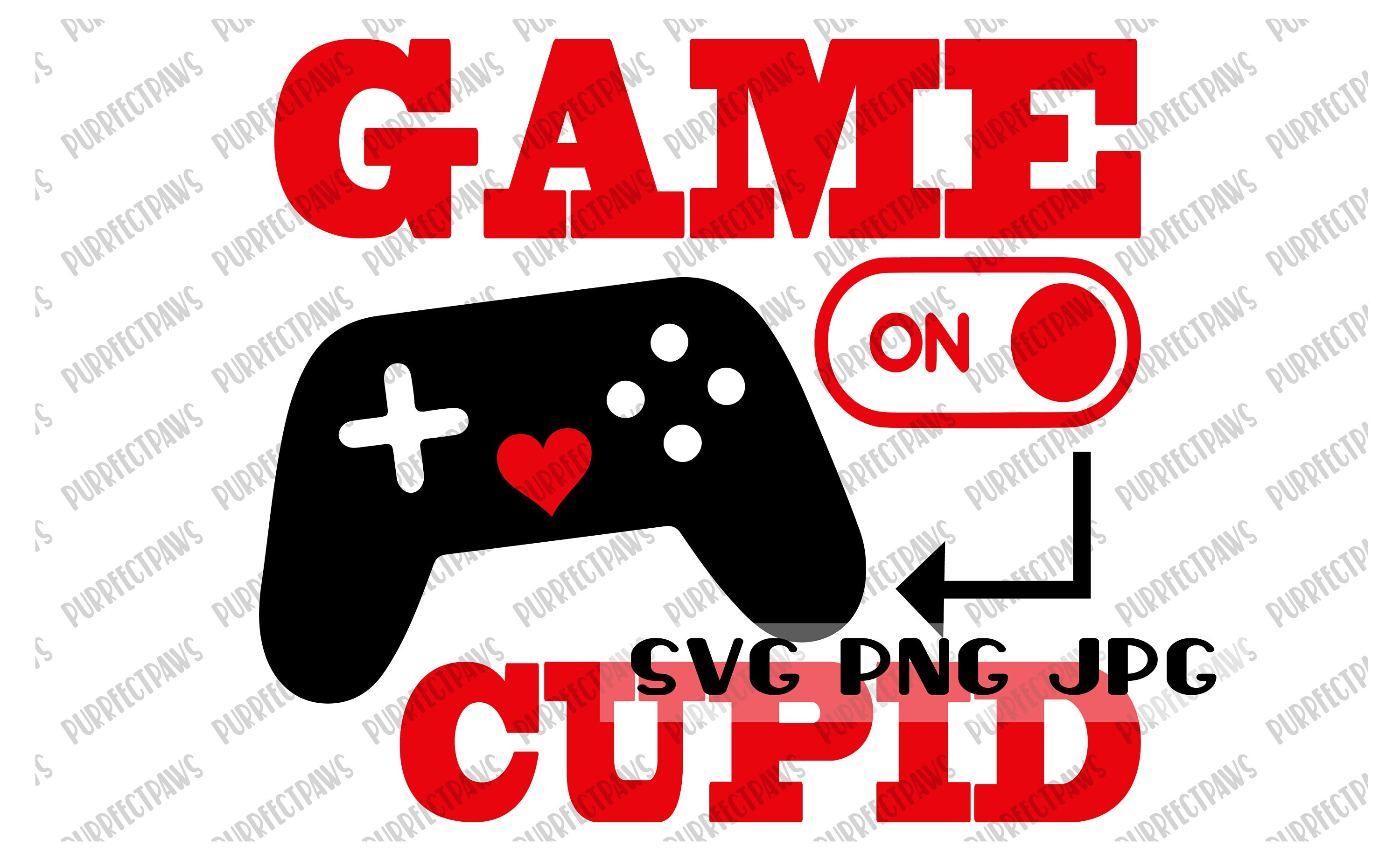 Game on Cupid Funny Valentine's Day SVG, Gamer, Happy Valentine's Day ...