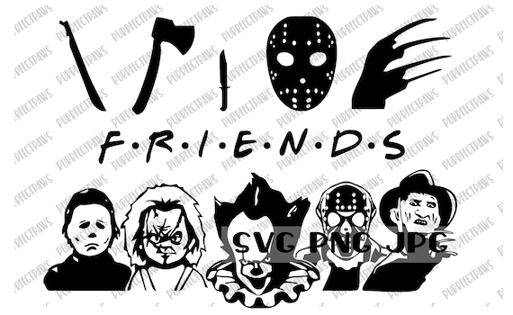 Scary Movie Halloween Clip Art SVG Horror Movies Cut File | Etsy