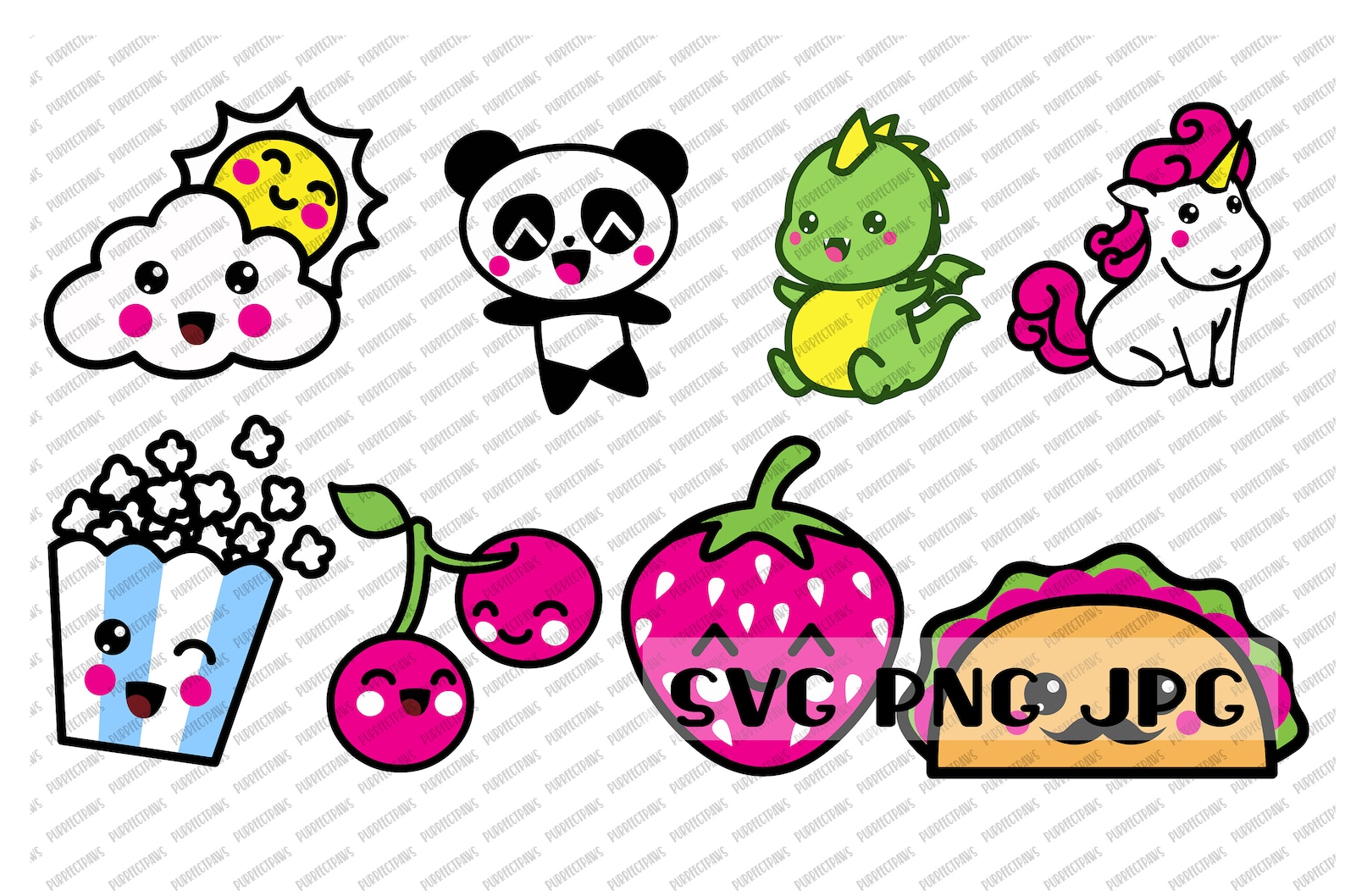 Cute Kawaii Svg Kawaii Svg Kawaii Clip Art Kawaii Cartoon | Etsy