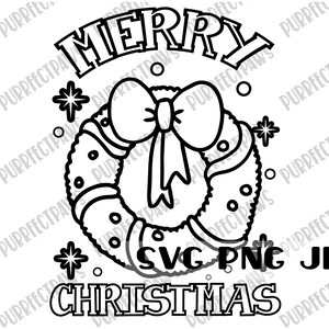 Merry Christmas Coloring SVG Bundle, Digital Image, Instant Download ...