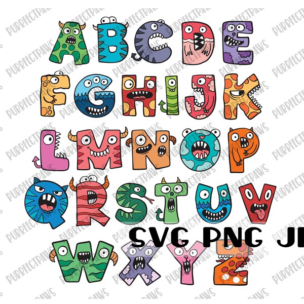 Monster Clip Art - Etsy