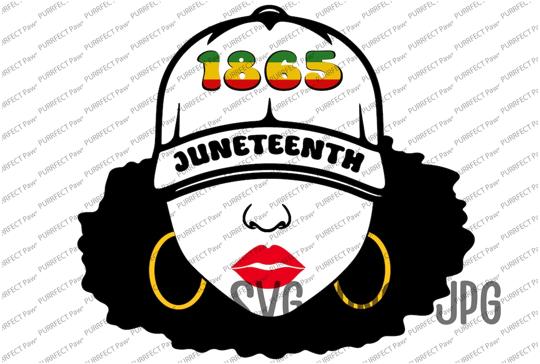 Juneteenth Girl With Cap SVG, Juneteenth T Shirt Design, Instant ...