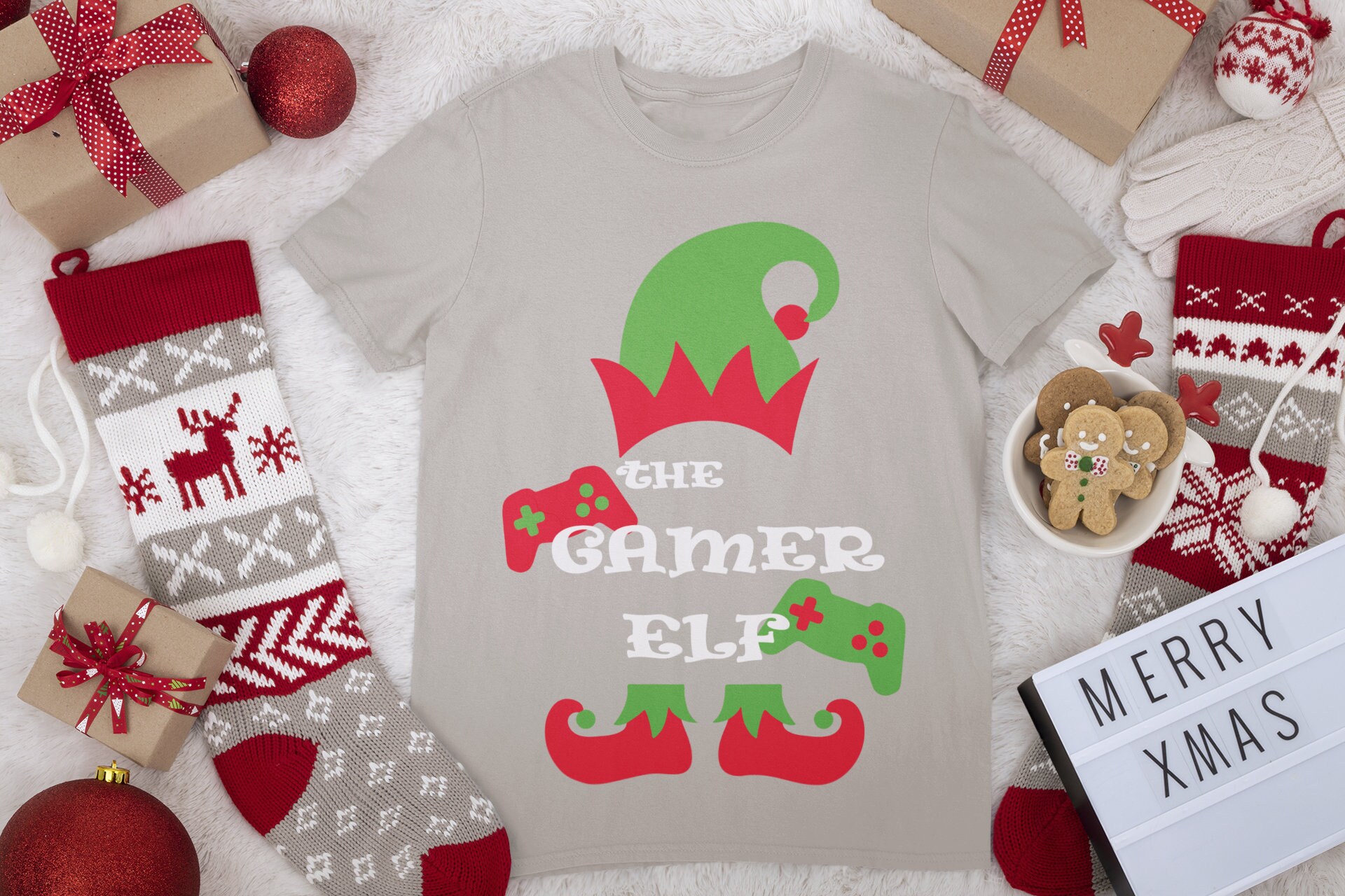 The Gamer Elf SVG Gamer Svg Elf Svg Christmas Svg Clip - Etsy
