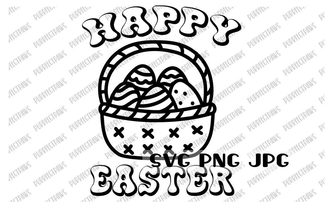 Happy Easter Coloring SVG Easter Eggs Svg Coloring Shirt Svg | Etsy