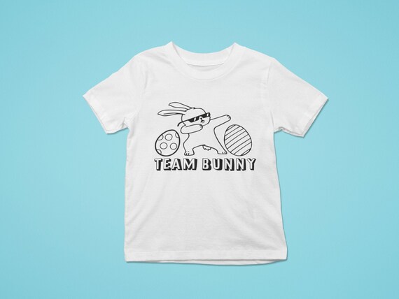 Team Bunny Coloring Svg Easter Bunny Coloring Svg for Kids | Etsy