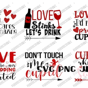 Funny Valentine's Day Bundle SVG, Anti-valentine's Day Digital Designs ...