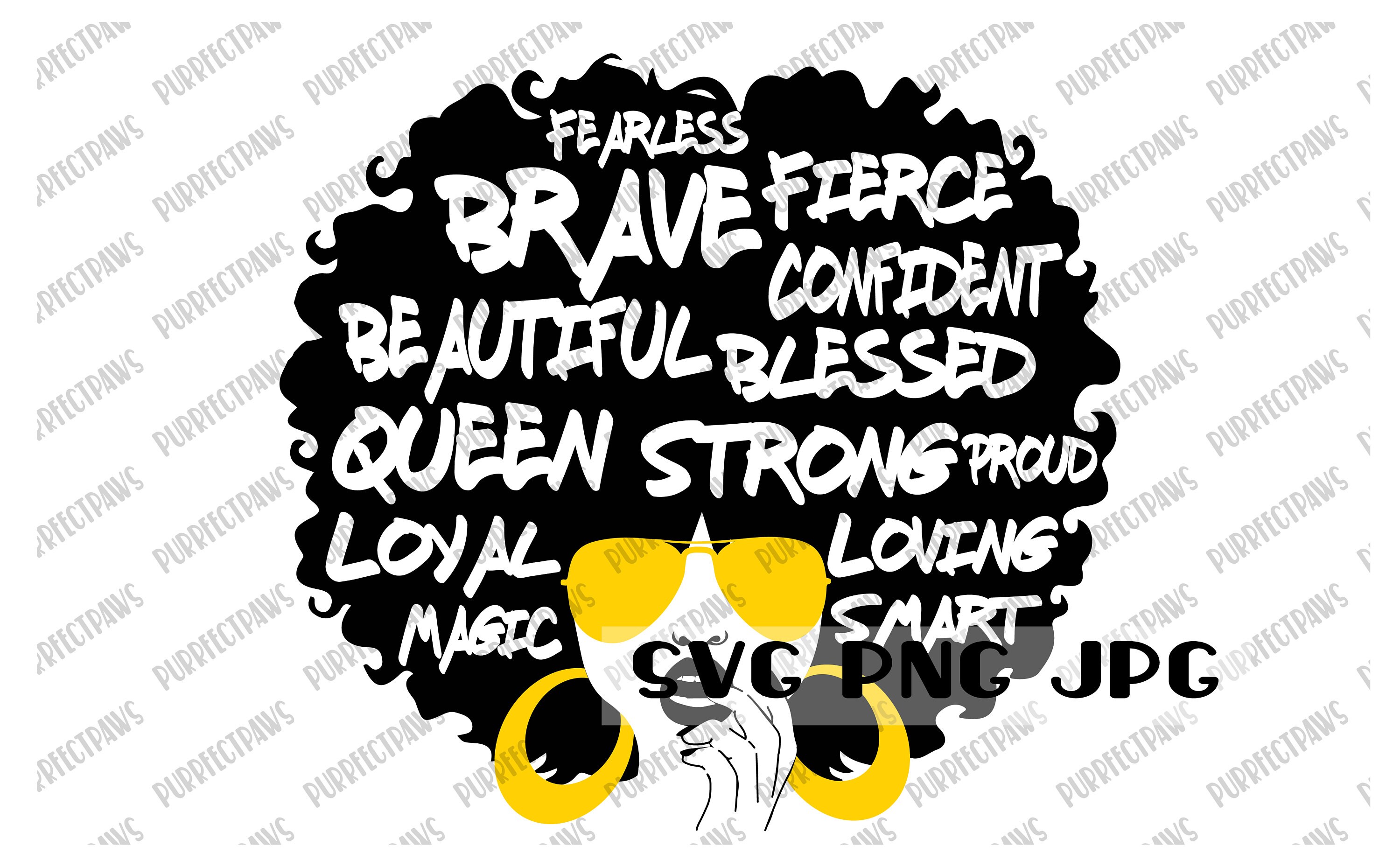 Afro Lady SVG Afro Woman Black Woman Black Queen Afro - Etsy