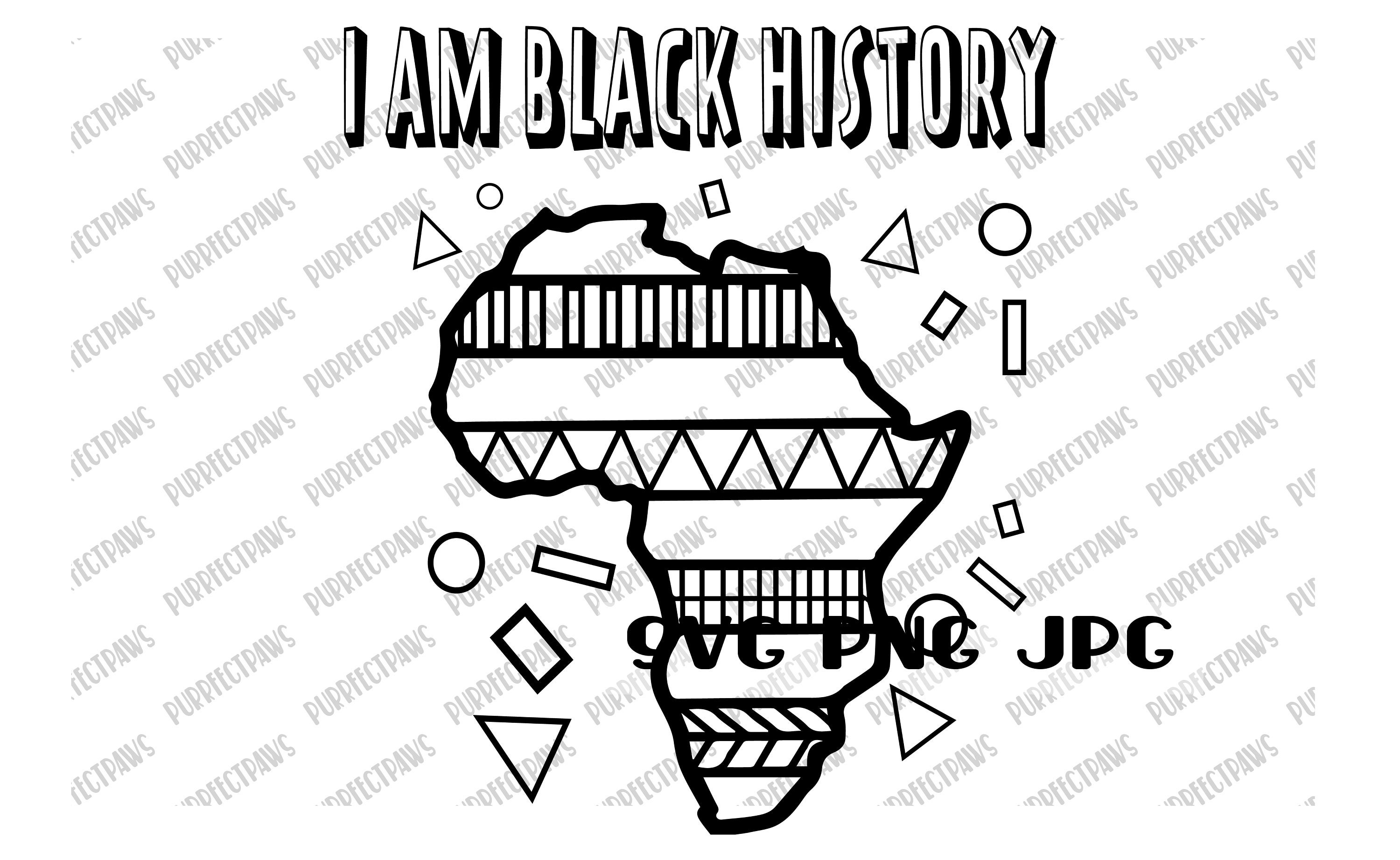 I am Black History Coloring svg for kids Black history month | Etsy