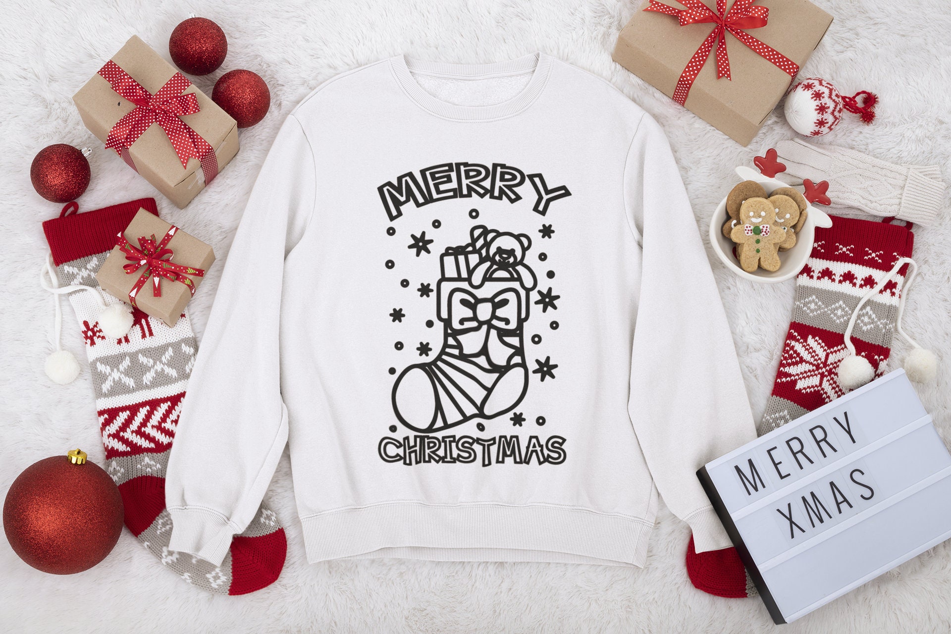 Merry Christmas Coloring SVG Coloring Page Coloring T-shirt - Etsy