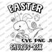 Easter T-rex Coloring Svg, Easter Dinosaur Svg, Bunny T-rex, Cut File ...