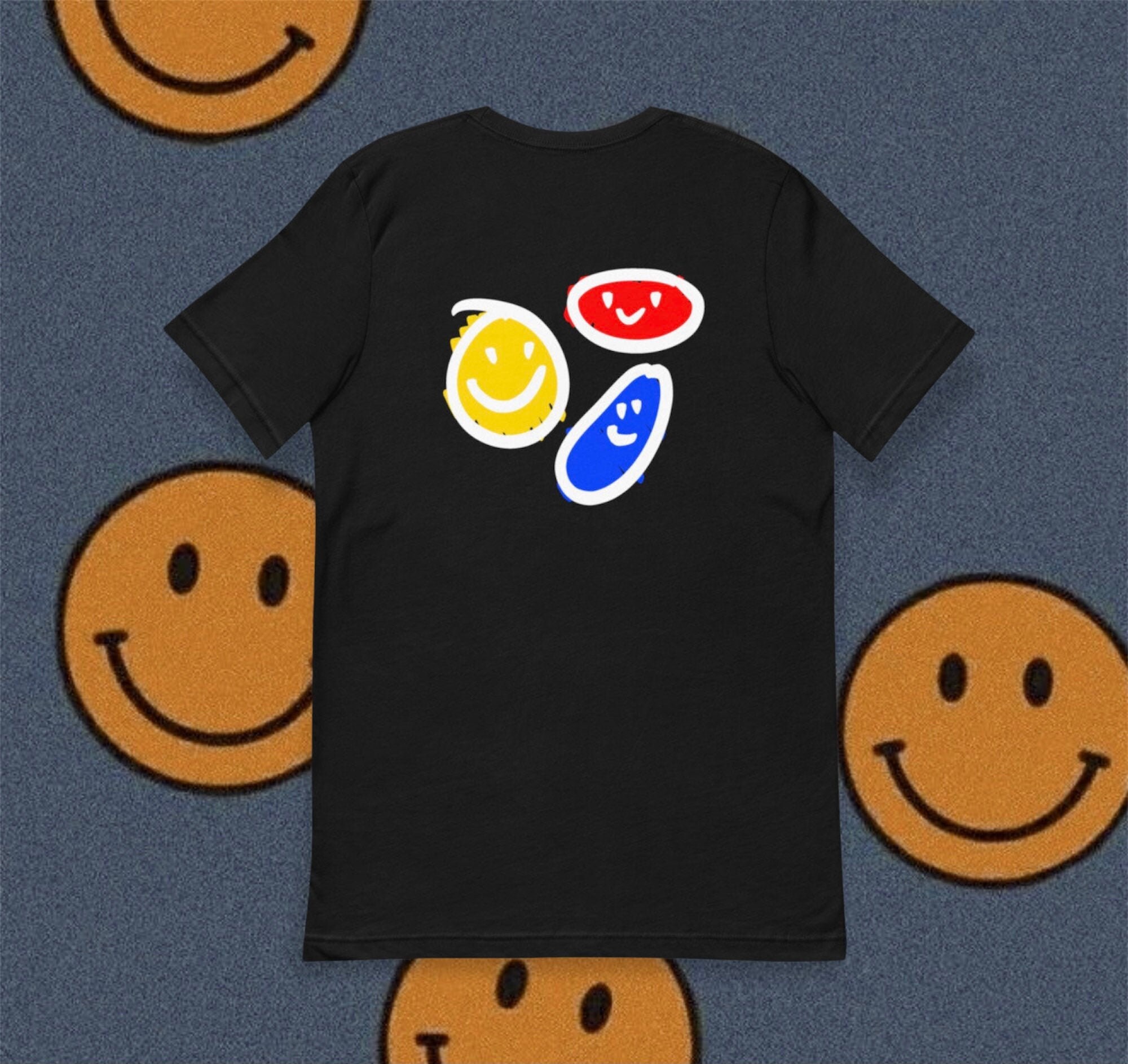 Happiness Smiley Faces Streetwear Fashion Unisex T-shirt - Etsy