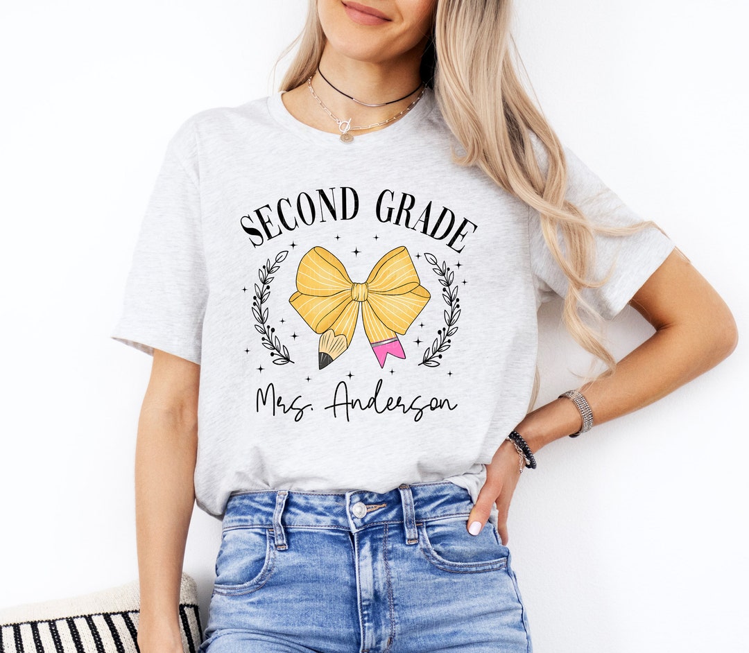 Second Grade Teacher Shirts Custom Teacher Shirt 2nd Grade Teacher T ...