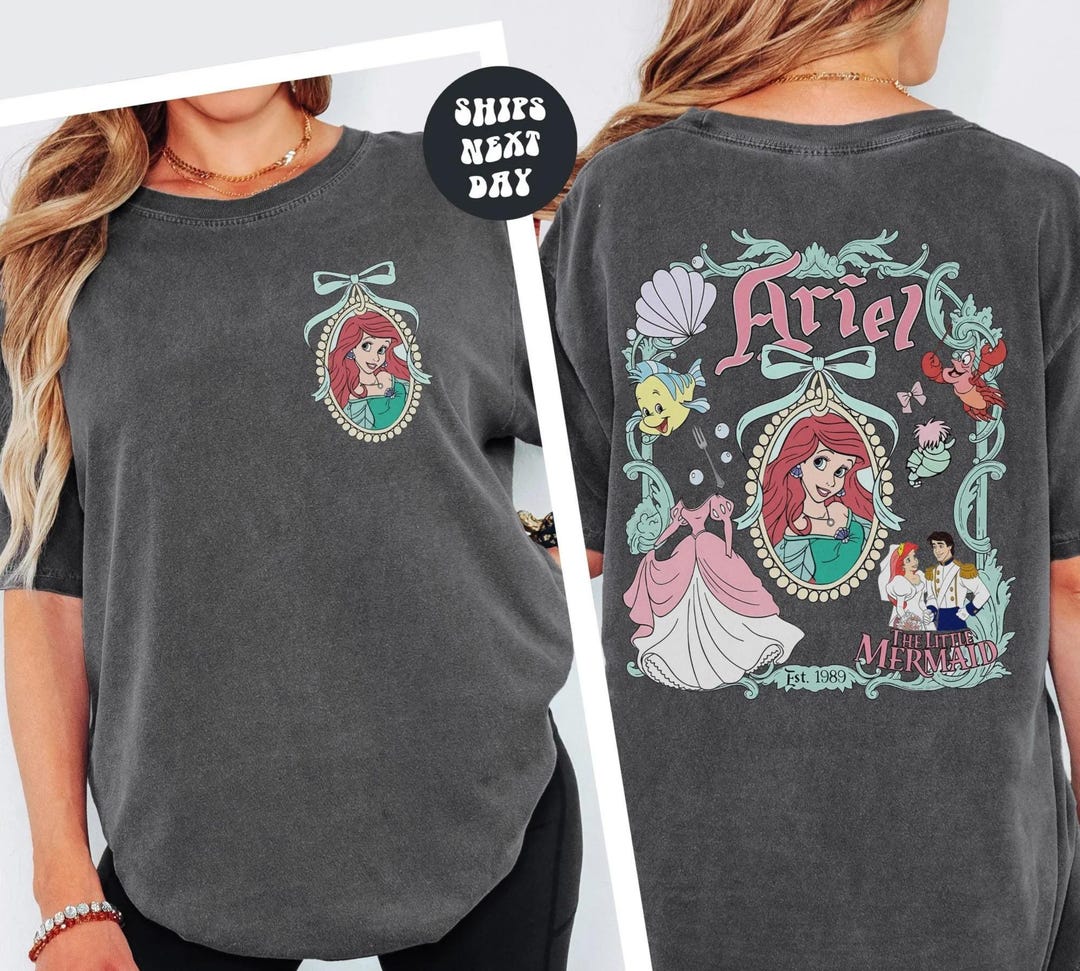 Comfort Colors® Ariel Princess Shirt Matching Disney Family Trip Shirt ...