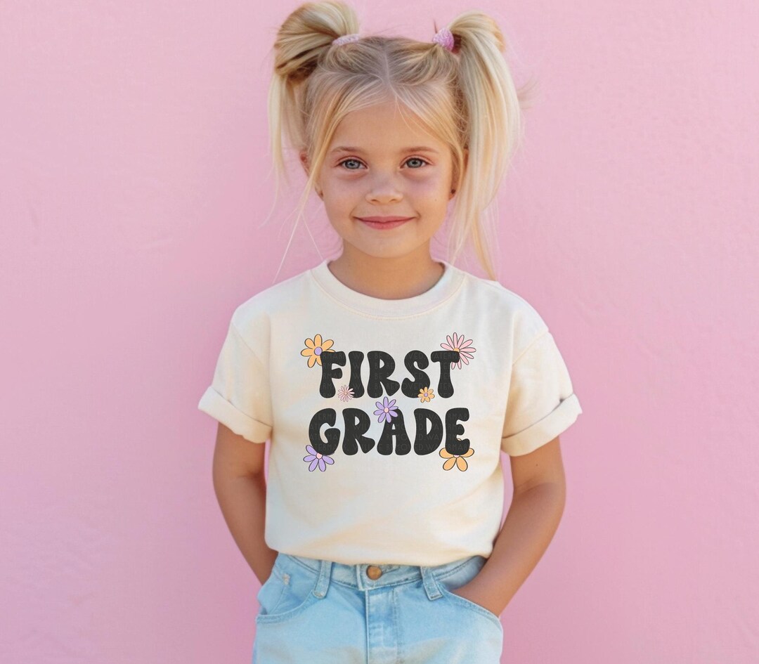First Grade Shirt Retro 1st Grade T-shirt Back to School Shirt Kids ...