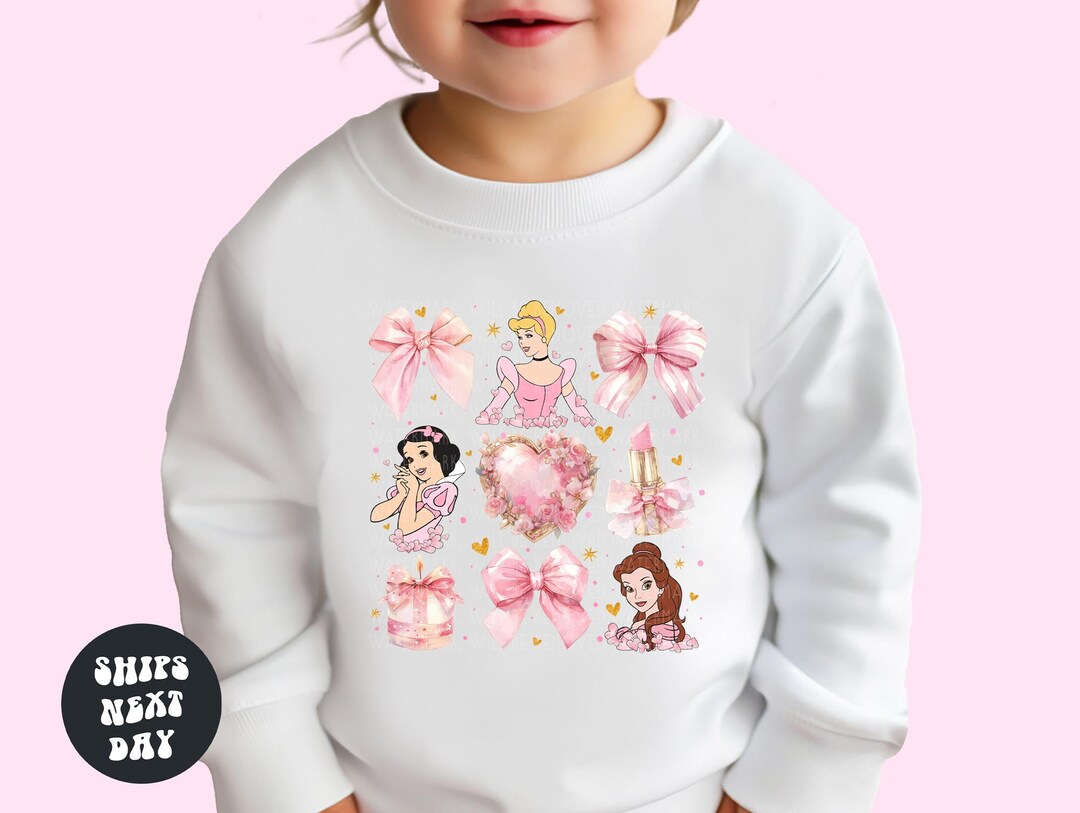 Disney Princess Sweatshirt Disney Valentines Sweatshirt Disney Princess ...