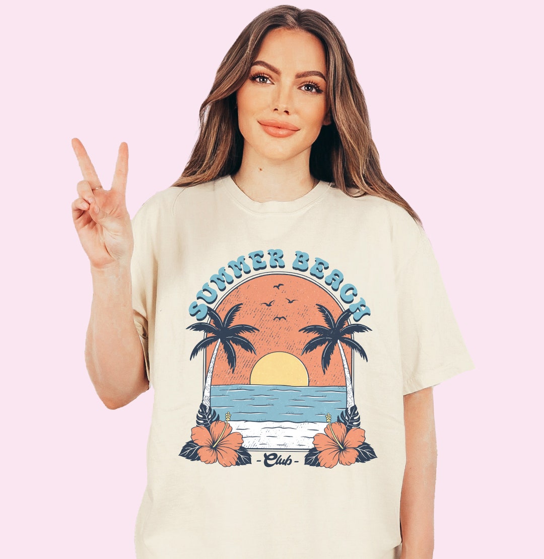 Summer Shirt Summer Beach Club Shirt Palm Tree Shirt Funny Summer Shirt ...