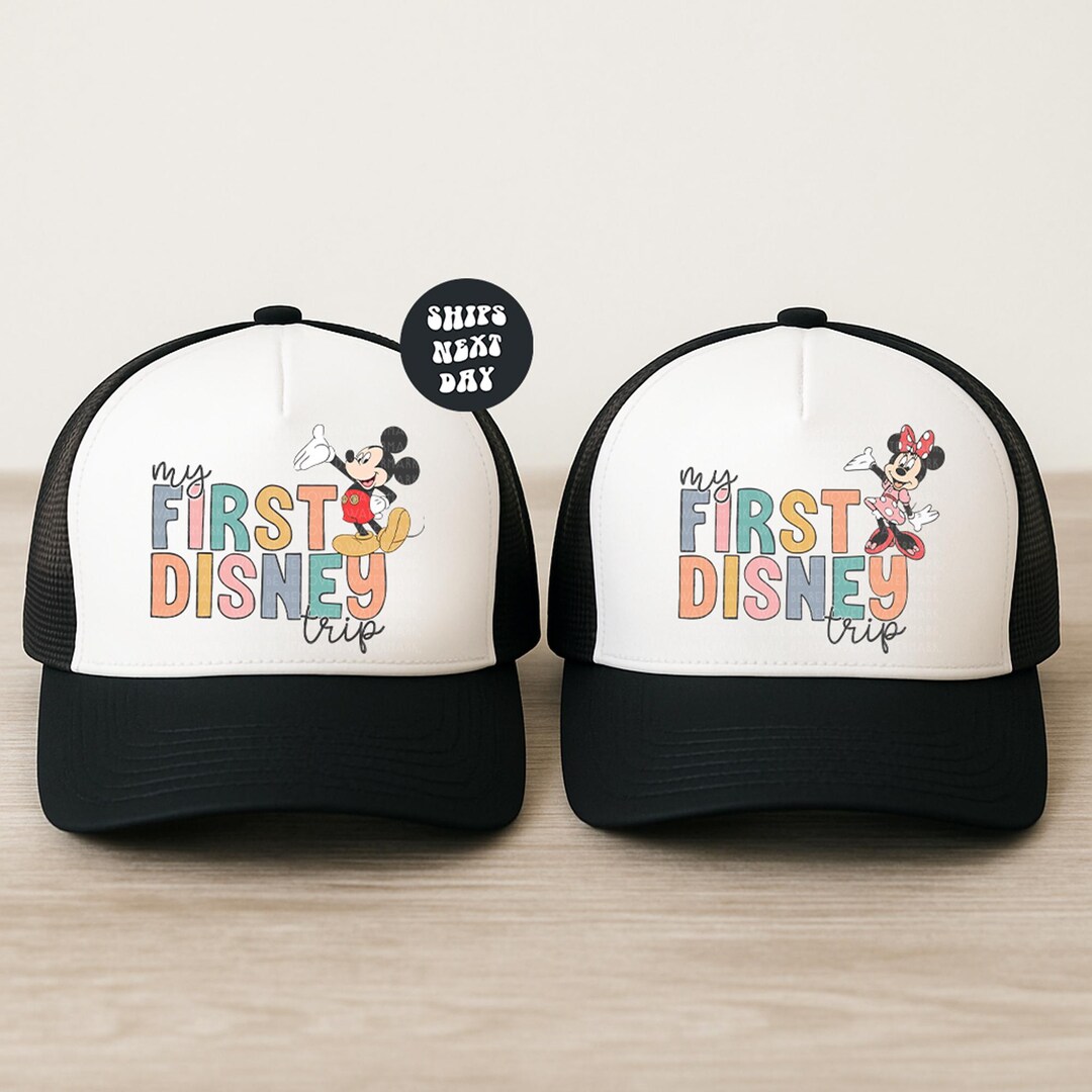 Disney Hats My First Disney Trip Trucker Hats Matching Disney Hats ...