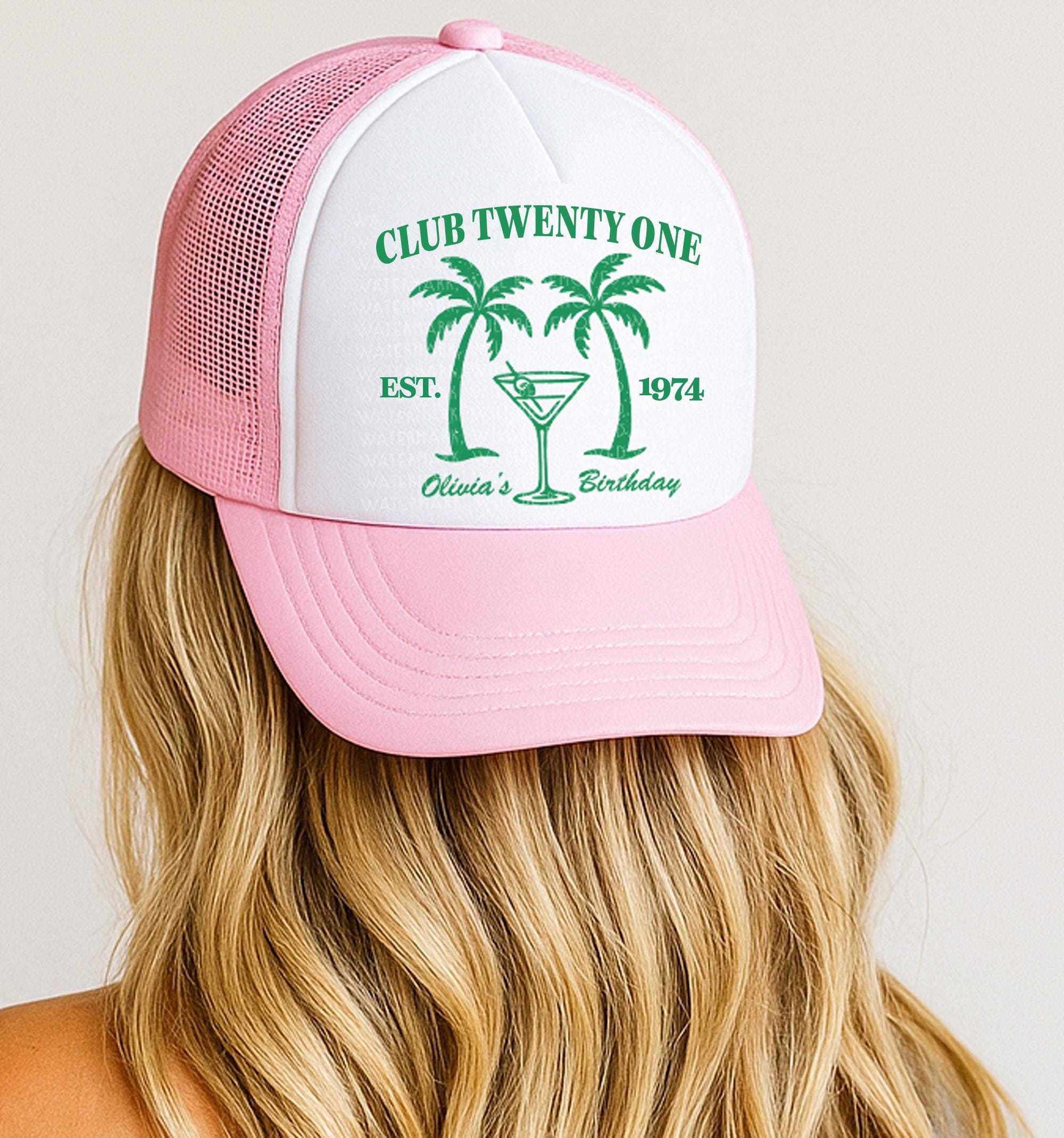 Custom Social Club Hats Birthday Party Trucker Hats Beach Birthday Hat ...
