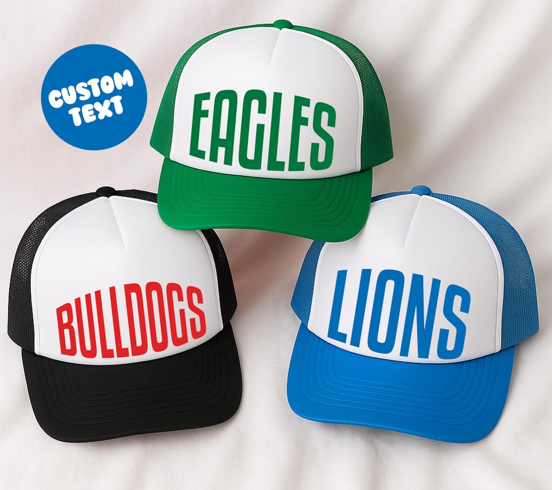 Custom Team Name Foam Trucker Hat Sports Team Spirit Hat Foam Trucker ...