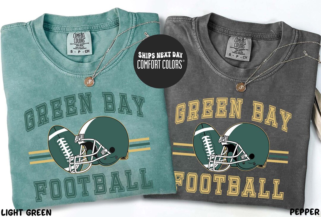 Football Comfort Colors® Shirt Green Bay Inspired Shirt Green Bay Fan ...