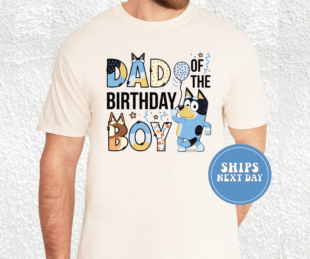 Dad of Birthday Boy Shirt Blue Shirt Matching Birthday Shirts for Men ...