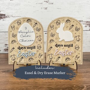 Easter Countdown Sign, Dry Erase Sign, Easter Gift for Kids, Days Until ...