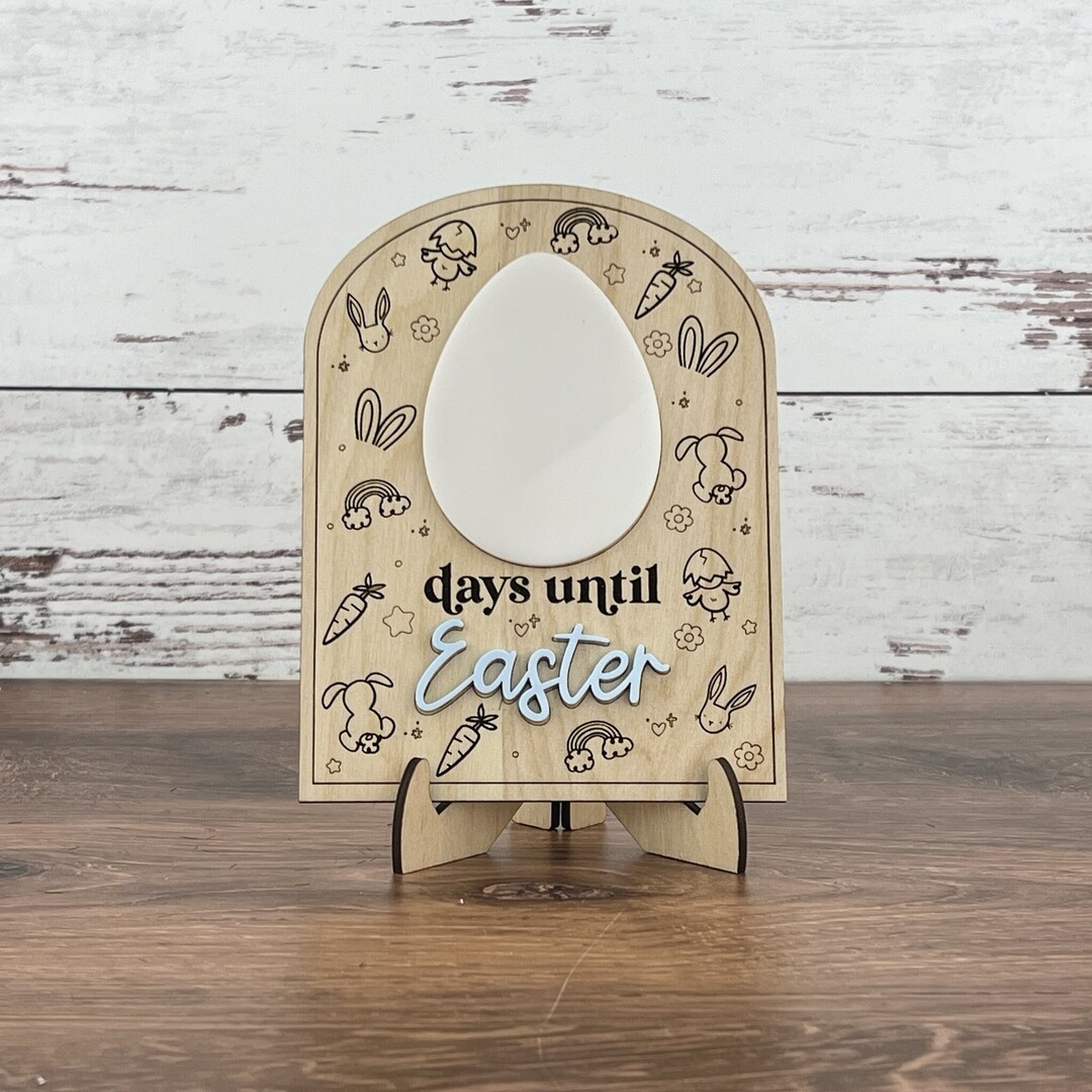 Easter Countdown Sign, Dry Erase Sign, Easter Gift for Kids, Days Until ...