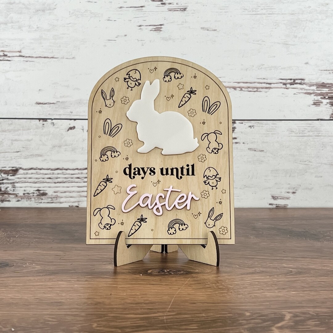 Easter Countdown Sign, Dry Erase Sign, Easter Gift for Kids, Days Until ...