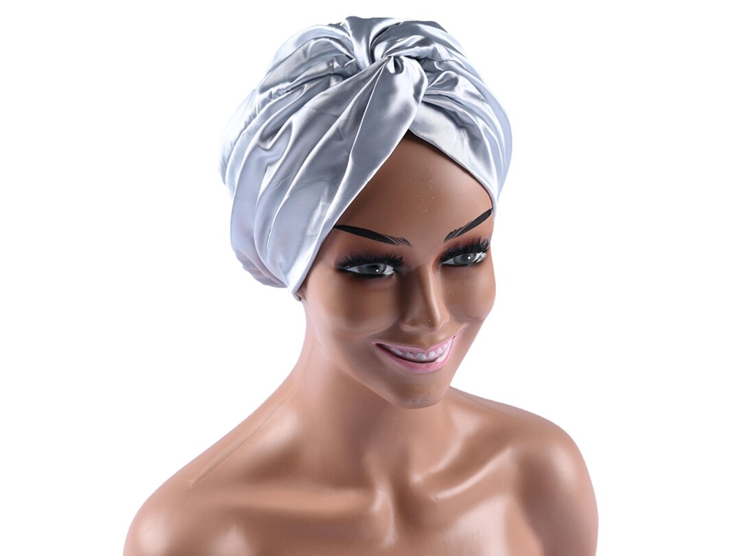 SILK TWISTED TURBAN, Chemo Silk Sleep Turban, Women Sleep Hat, Pre-tied ...