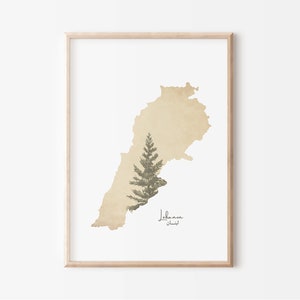 Lebanon Map | Printable Lebanon Wall Art | Lebanon Poster | Lebanon ...